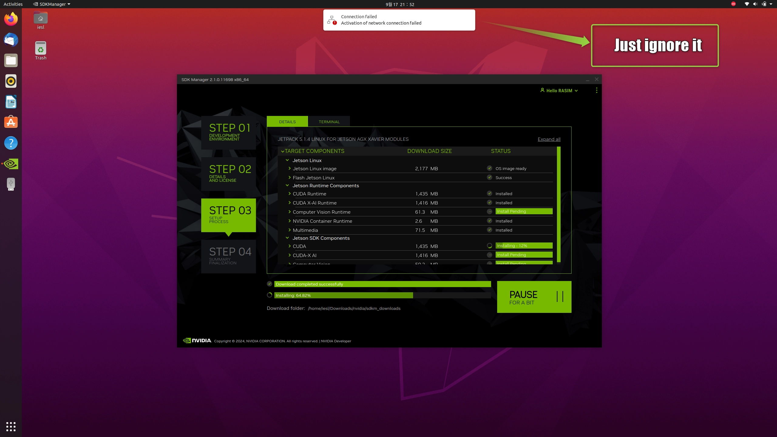 Flash a Jetson Xavier AGX with NVIDIA SDK Manager (JetPack 5.1.3 ...